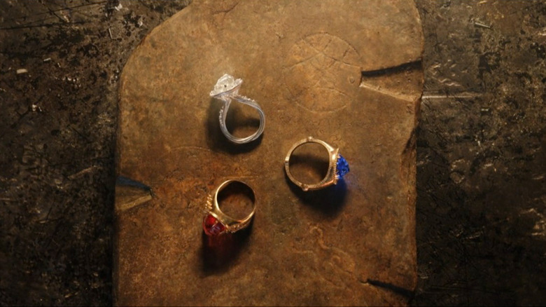 Where are the rings of power during LOTR?