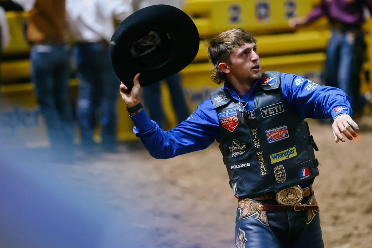 NFR live with saddle bronc rider Statler Wright