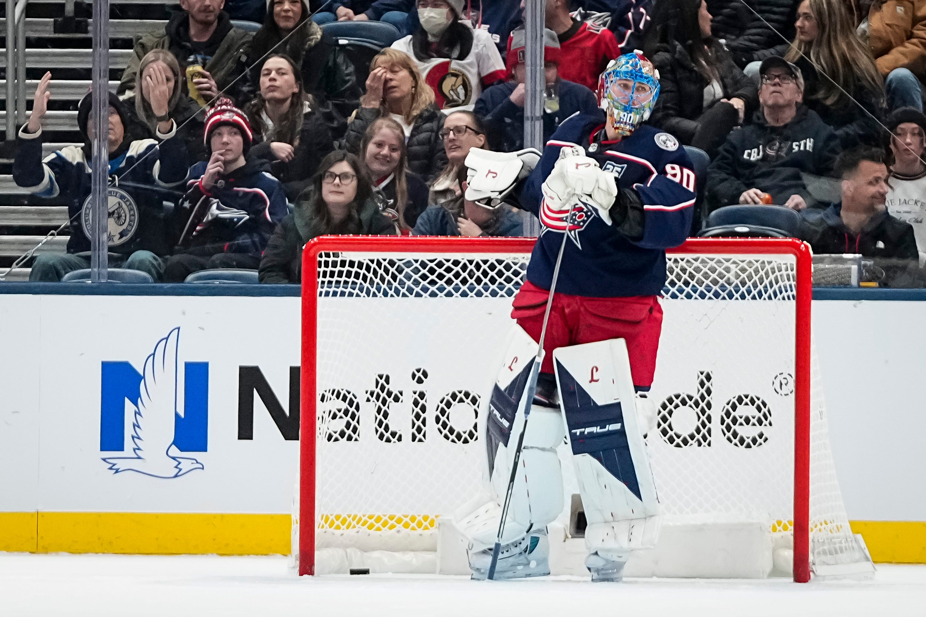 Merzlikins credits 'new coach' for Columbus Blue Jackets' improvement
