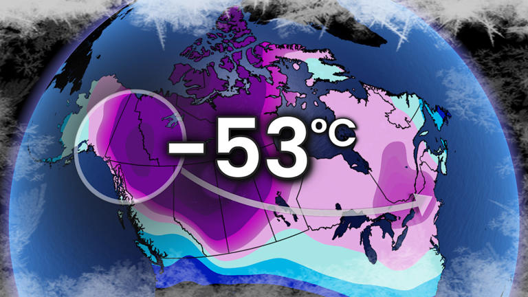 Extreme cold on the move after Canada notches -50C reading