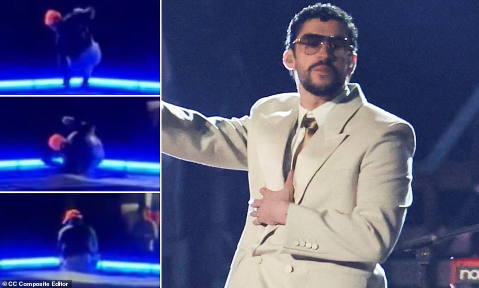 Bad Bunny falls during concert in Mexico City