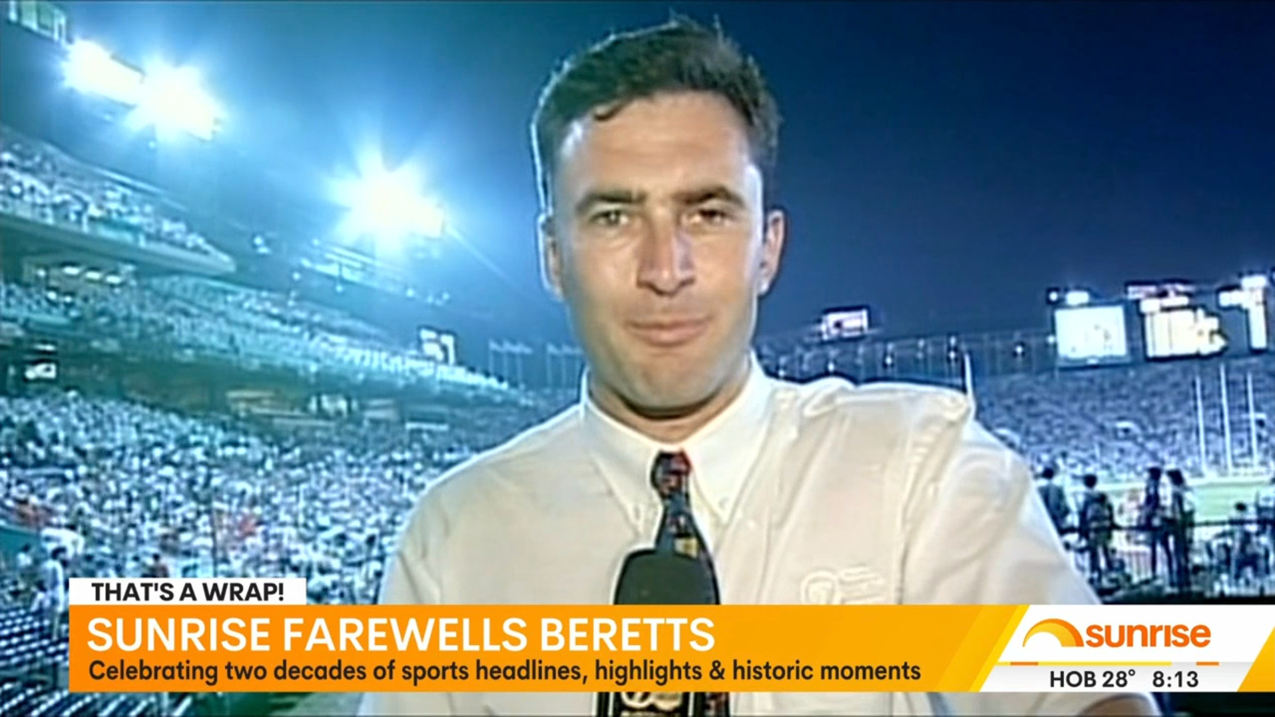 Channel 7's Mark Beretta holds back tears as he leaves Sunrise after 22 ...