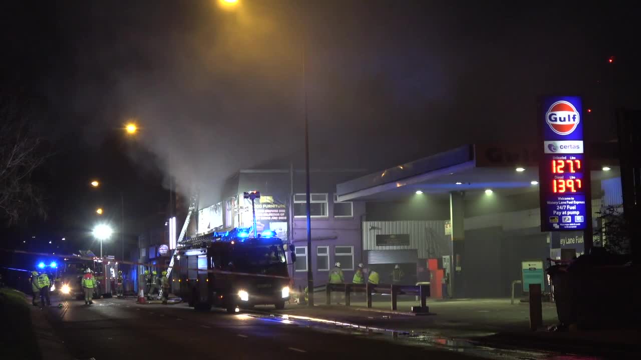 Dramatic fire near petrol station: Birmingham firefighters stop blaze ...