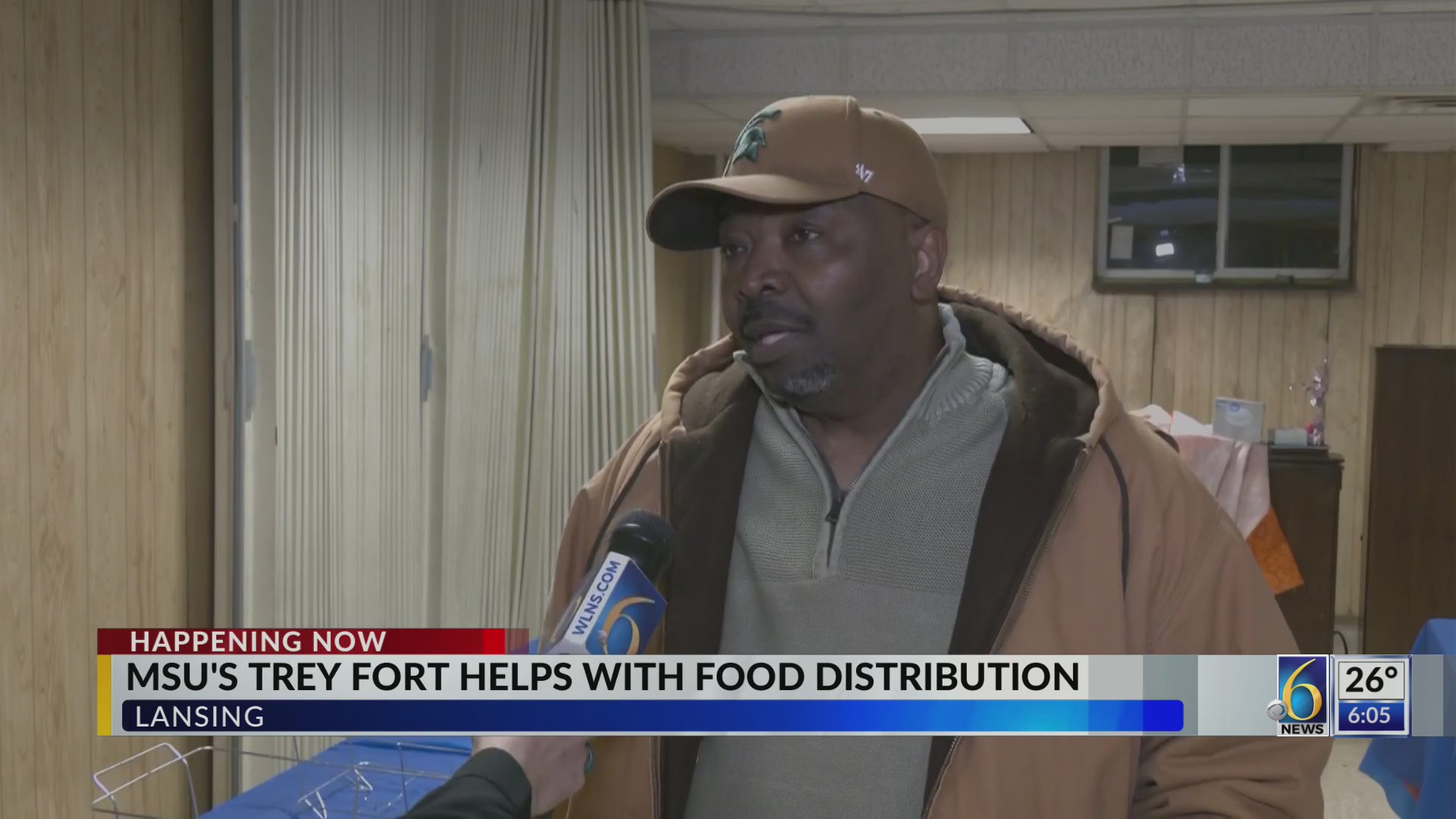 MSU's Trey Fort helps community with food distribution