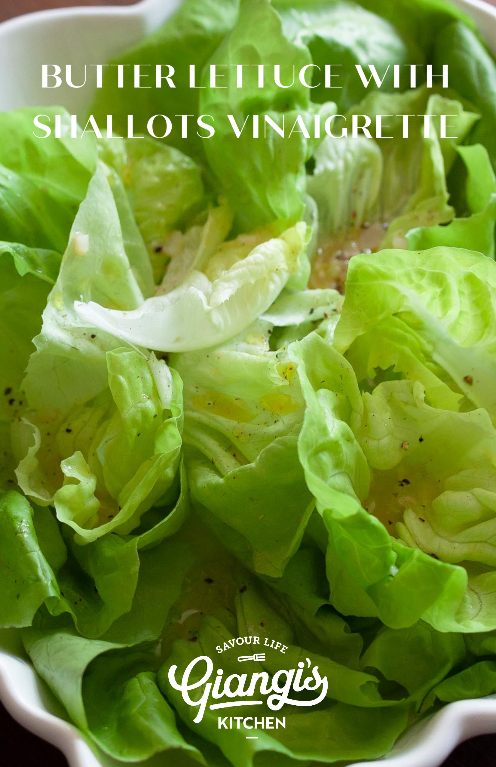 Butter lettuce with shallots vinaigrette