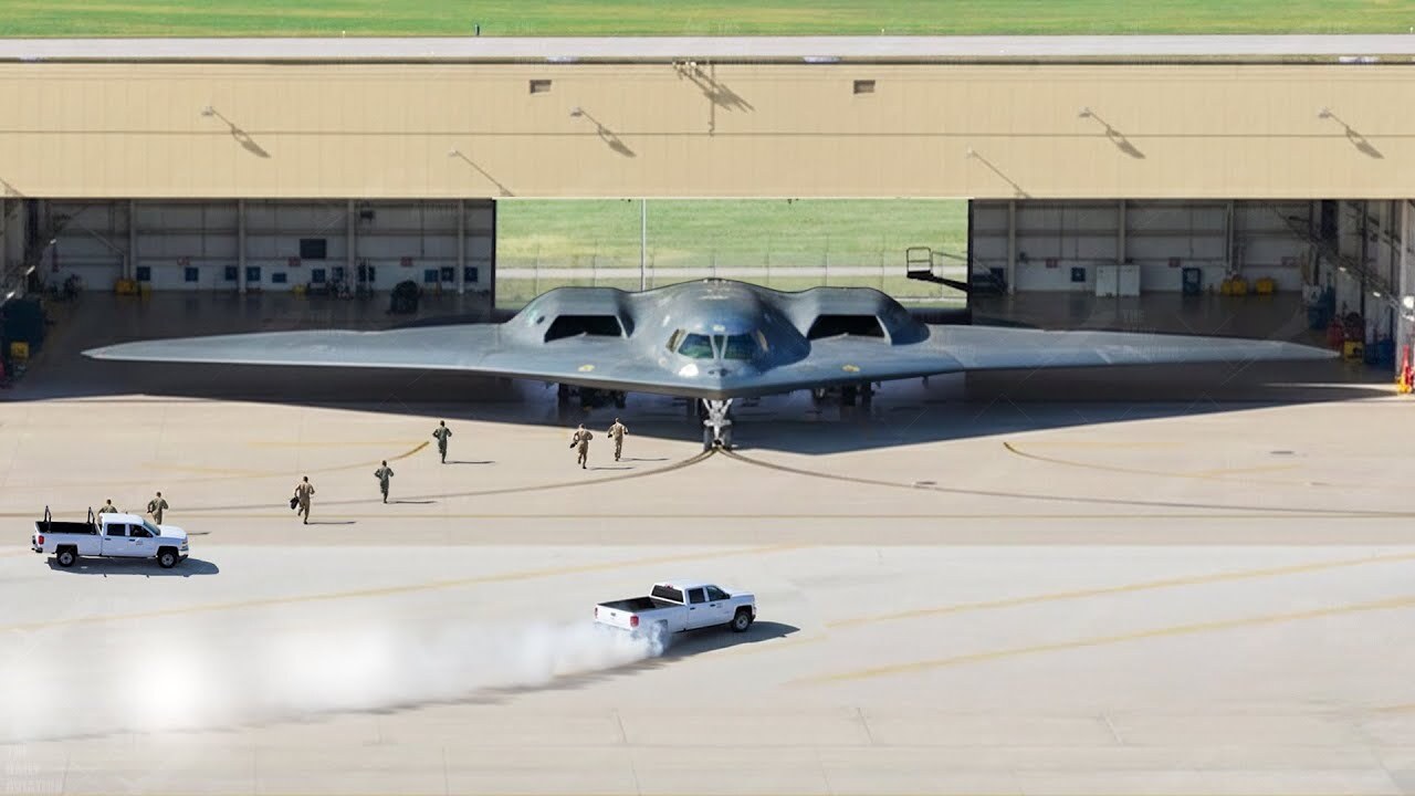 US pilots rushing to their feared B-2 bombers for emergency mass takeoff