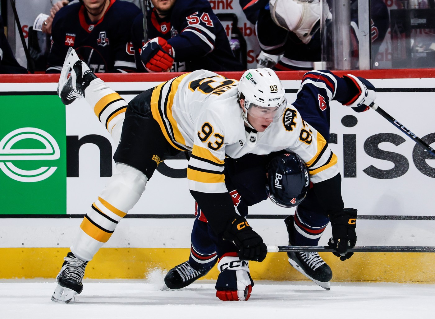 Jonathan Aspirot, a game-time decision for Bruins