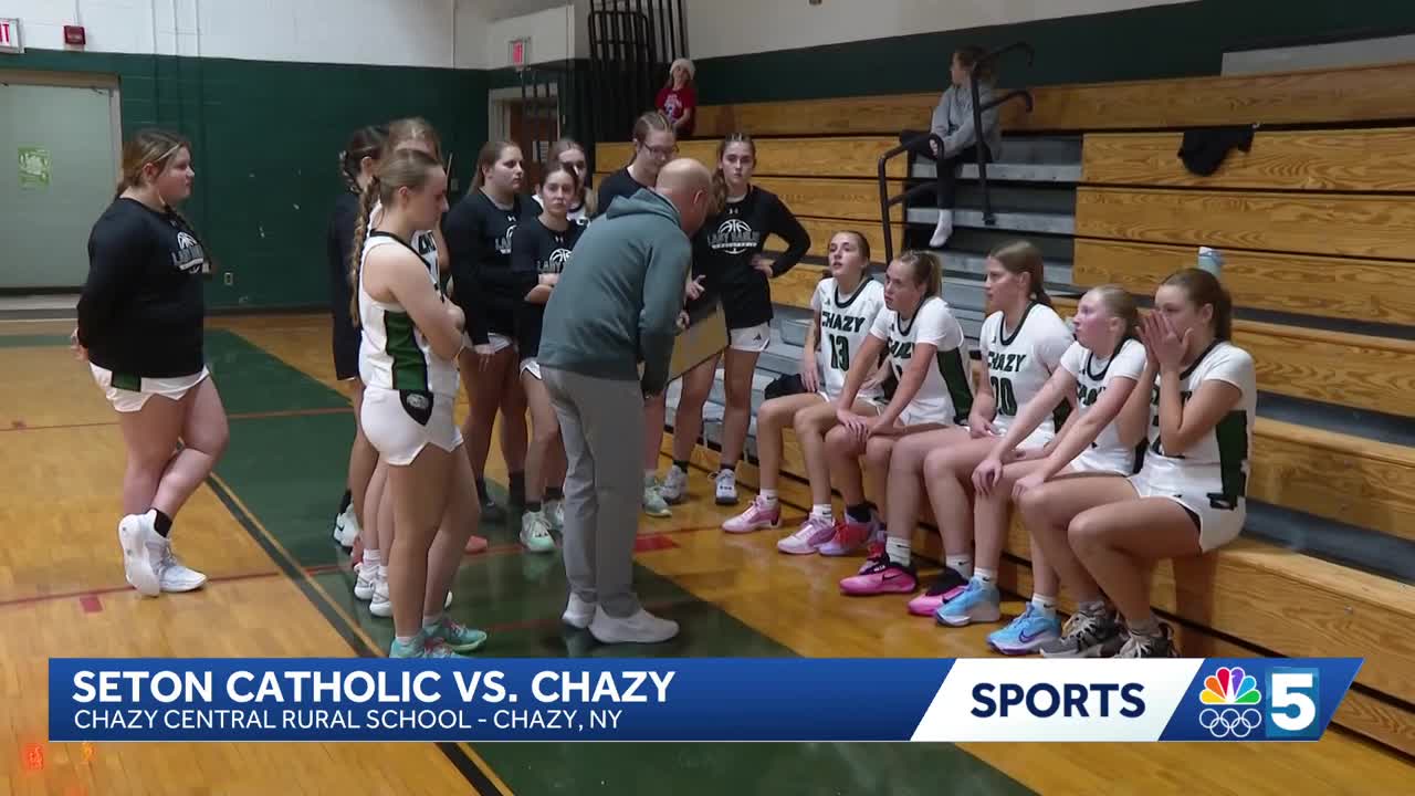Chazy girls' basketball grabs wire-to-wire win against Seton Catholic