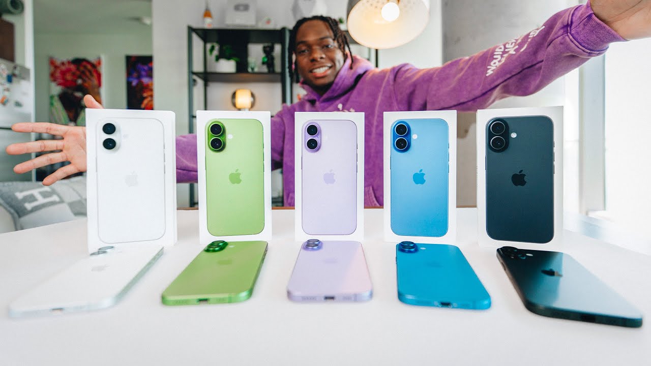 iPhone 17 in all colors sage, black, mist blue, white & lavender ...