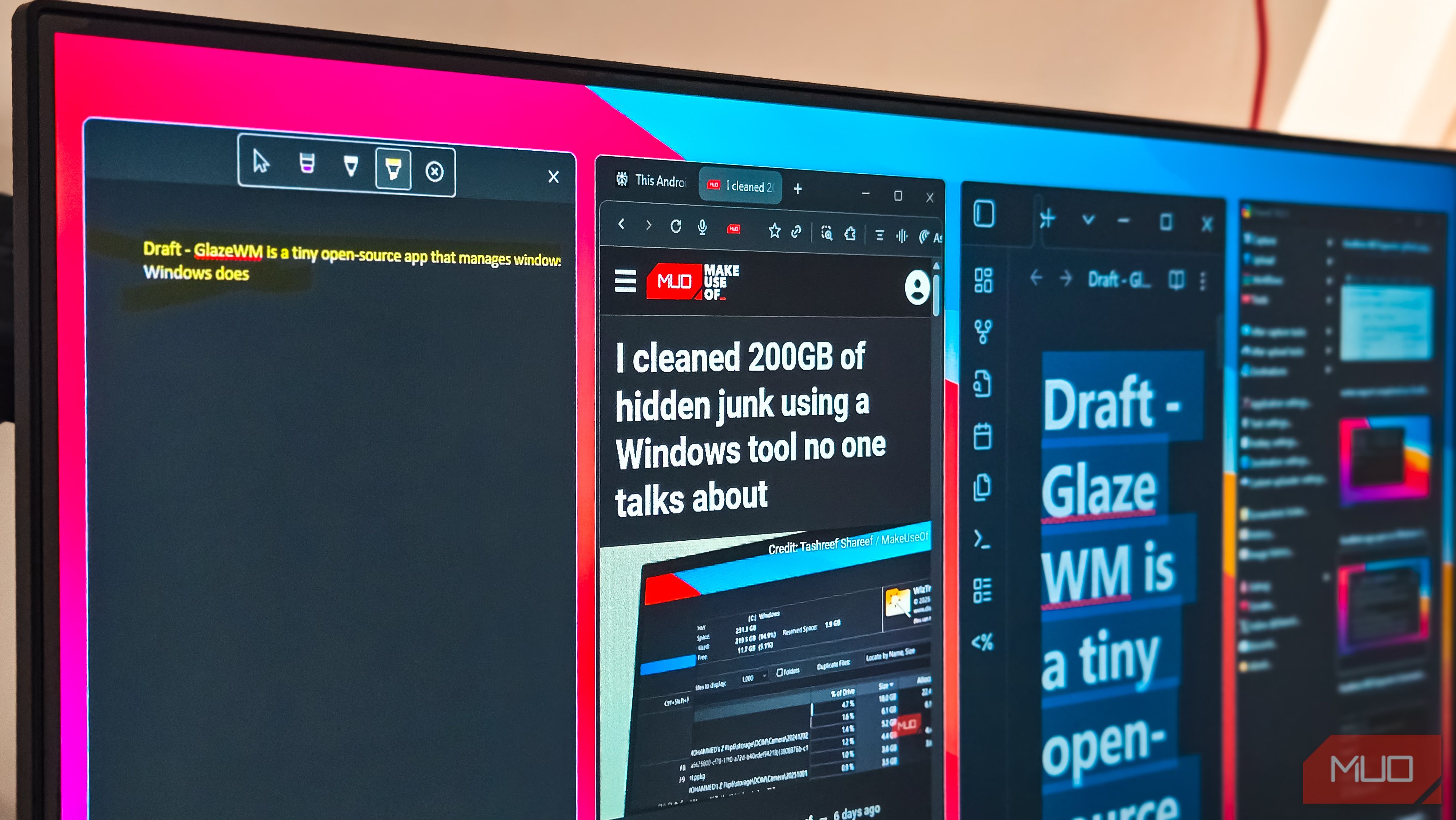 GlazeWM is a tiny open-source app that manages windows better than ...