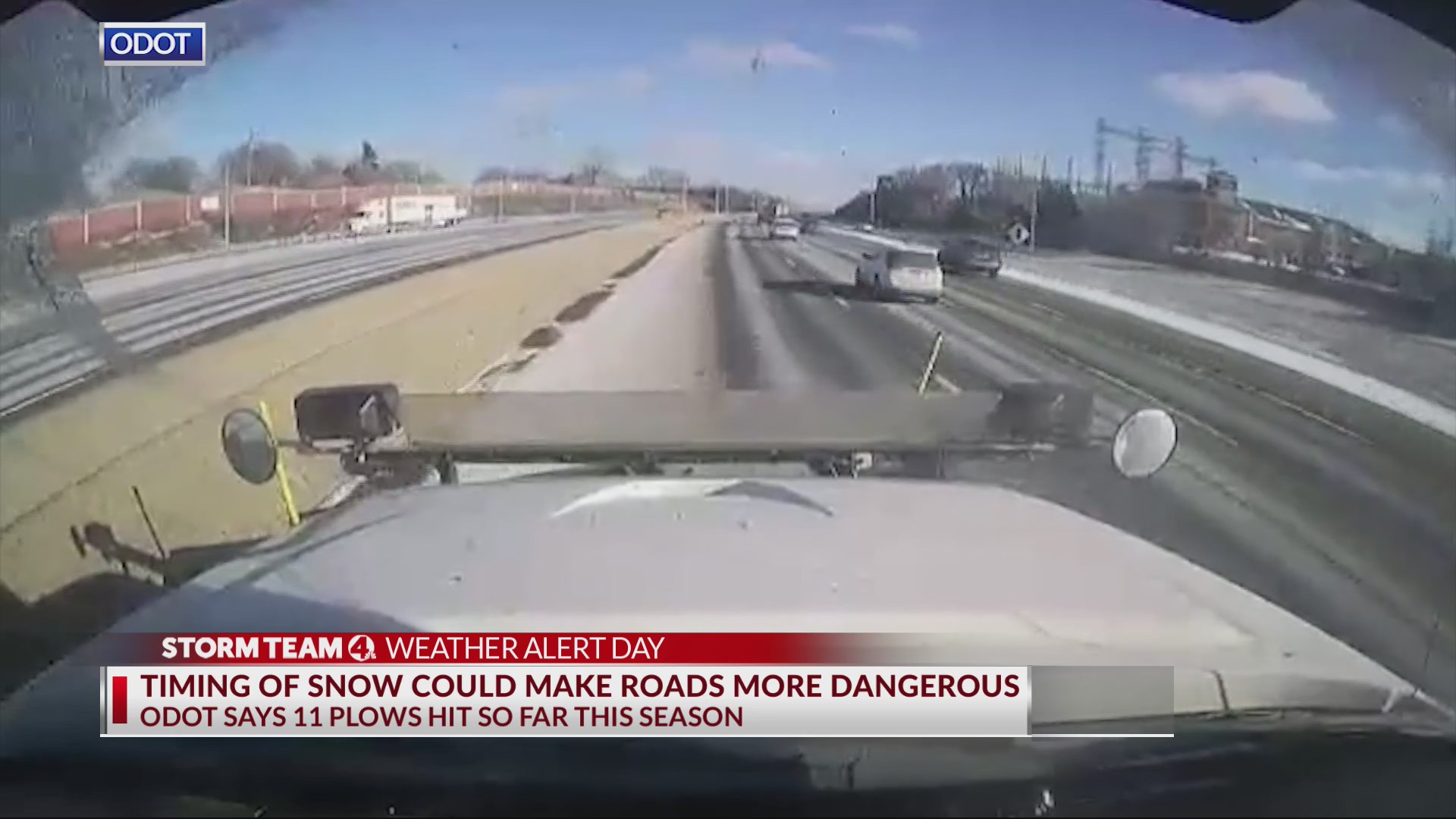 ODOT warns drivers about the dangers of snowy roads
