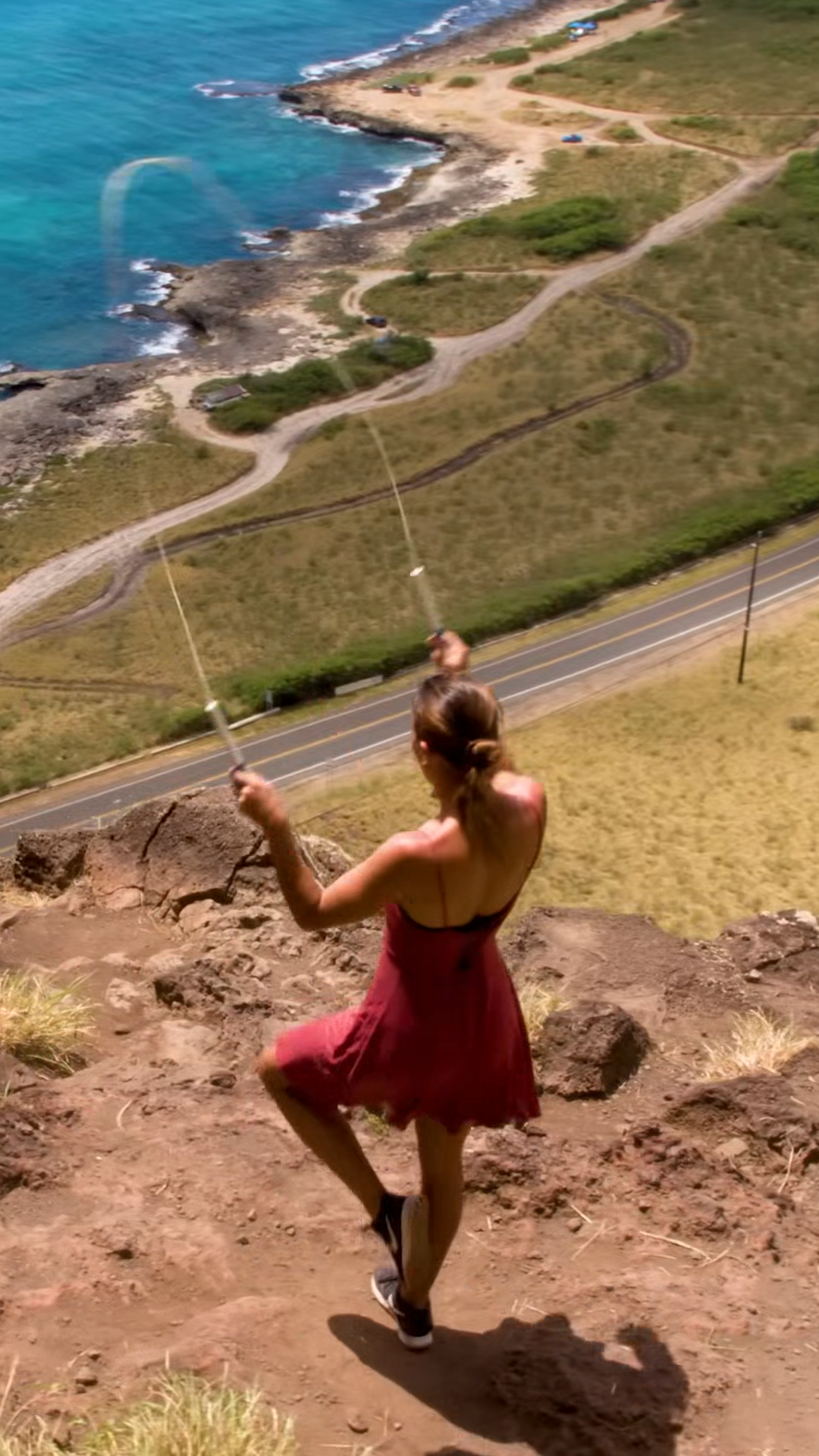 Filming one of the cleanest jump rope runs