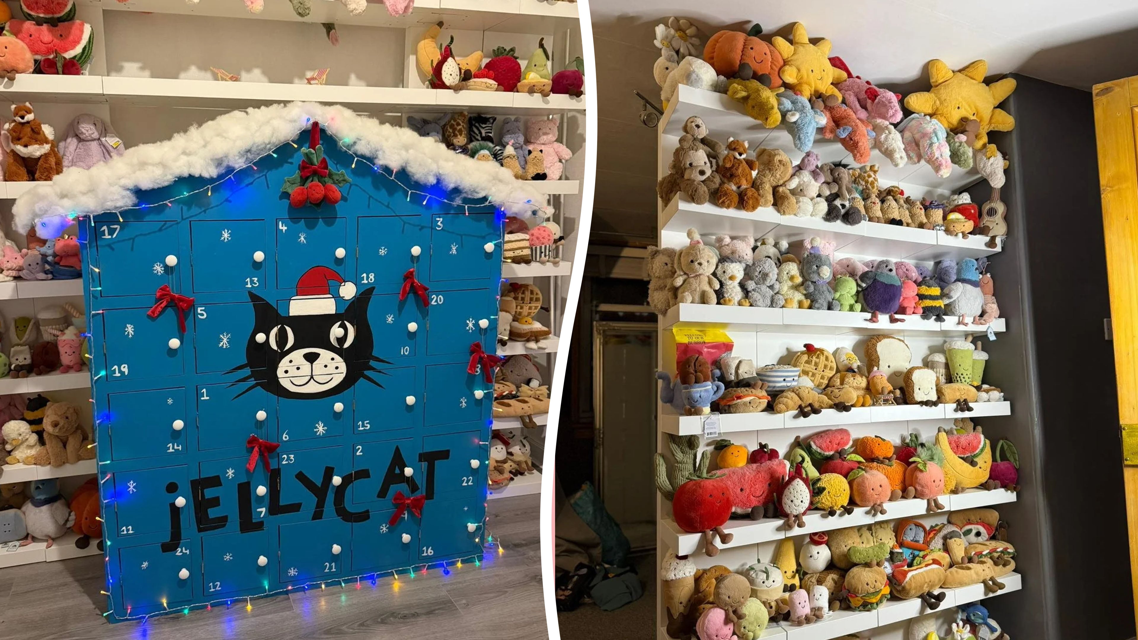 Man makes girlfriend giant 4ft Jellycat advent calendar - with £720 ...