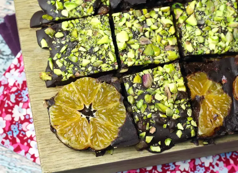 Tablette chocolat pistache et mandarine, la douceur parfaite pour l'hiver