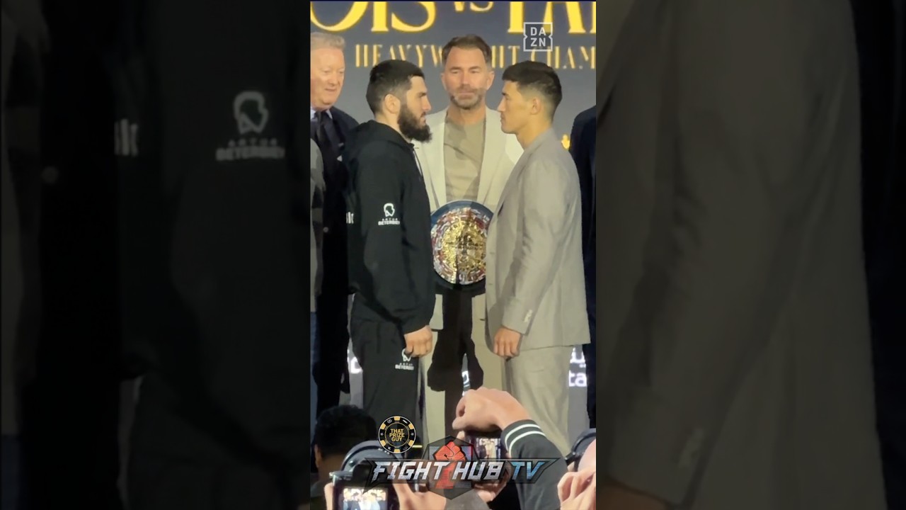 INTENSE Beterbiev & Bivol during Face off at presser!