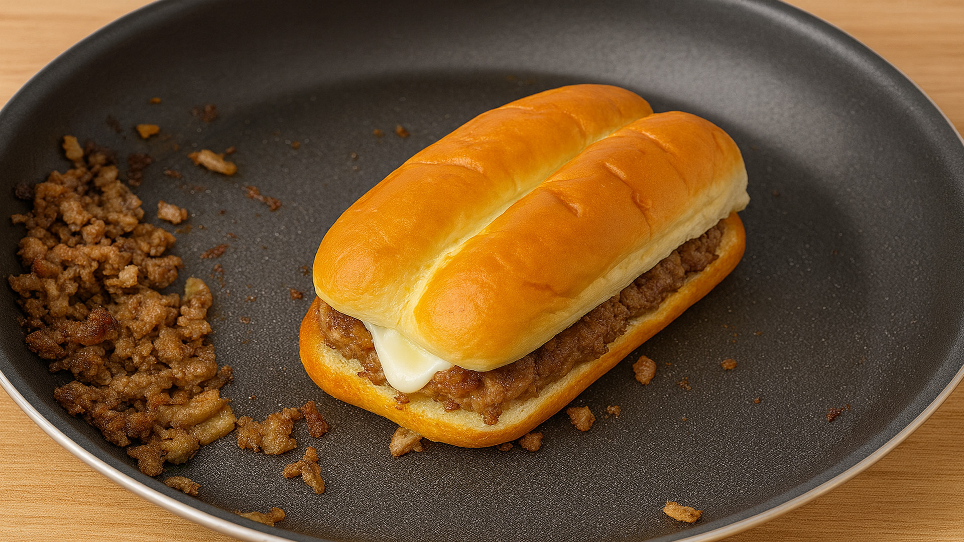 How to make ground beef and cheese sandwich