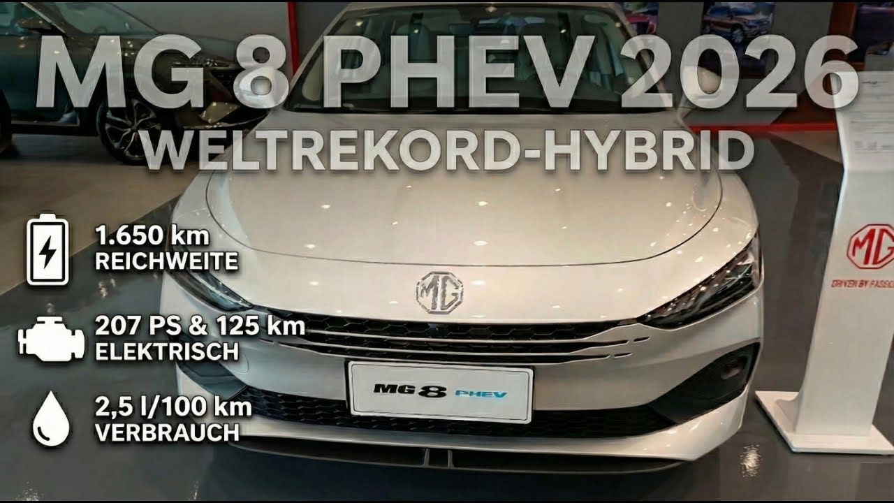 2026 MG 8 PHEV: Plug-in-Hybrid mit 1.650 km Reichweite im Check
