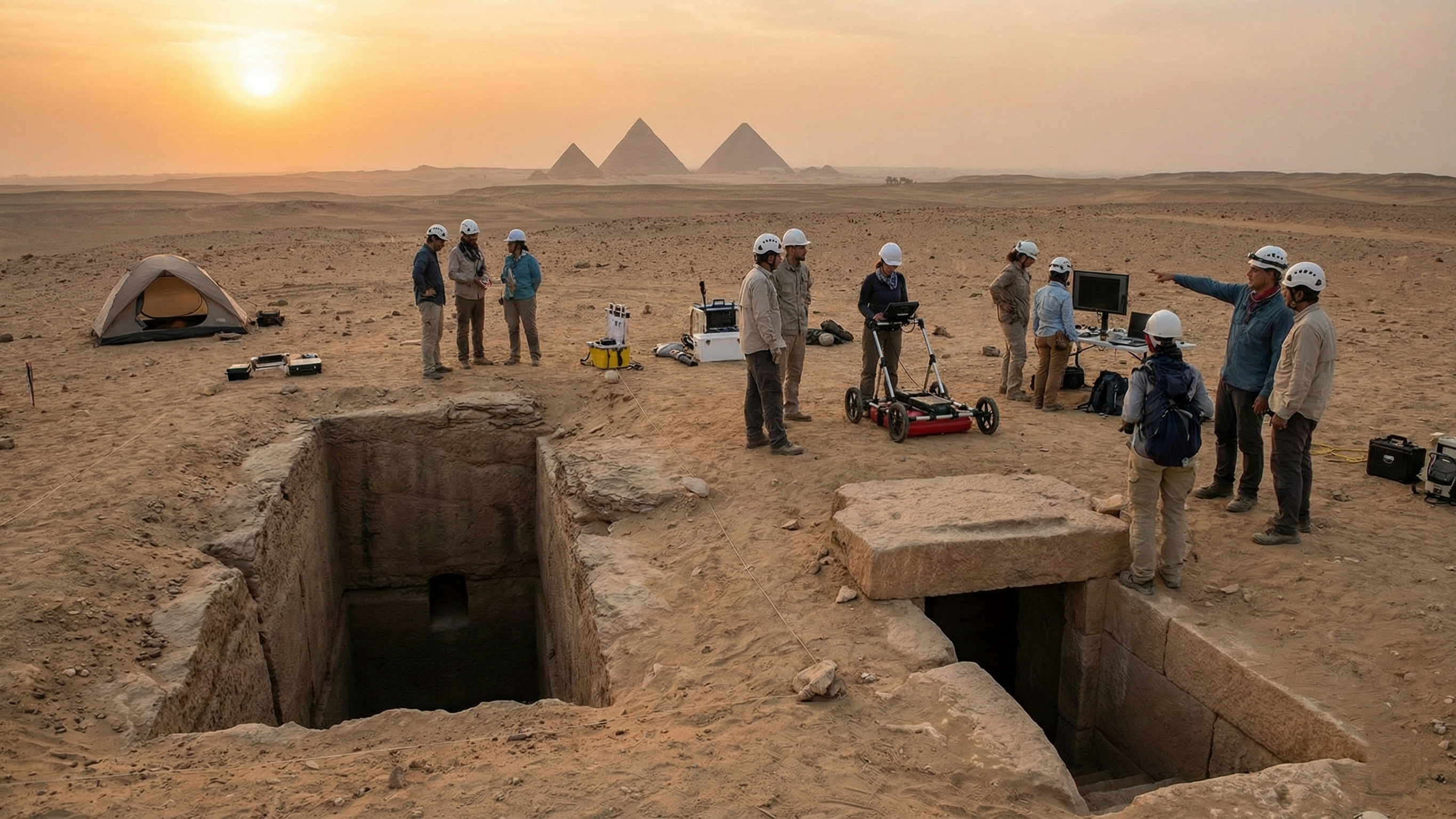 Hidden structures discovered beneath an ancient Egyptian plateau