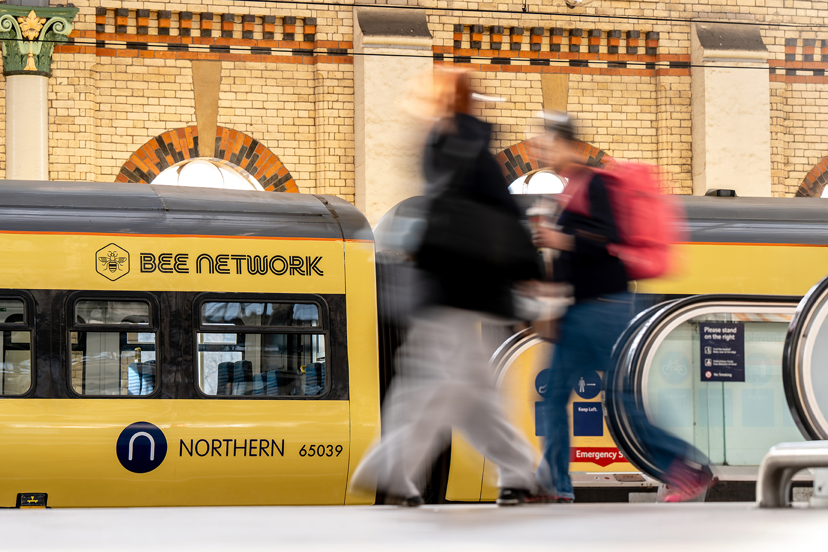 Andy Burnham unveils first Bee Network train at Manchester Piccadilly ...