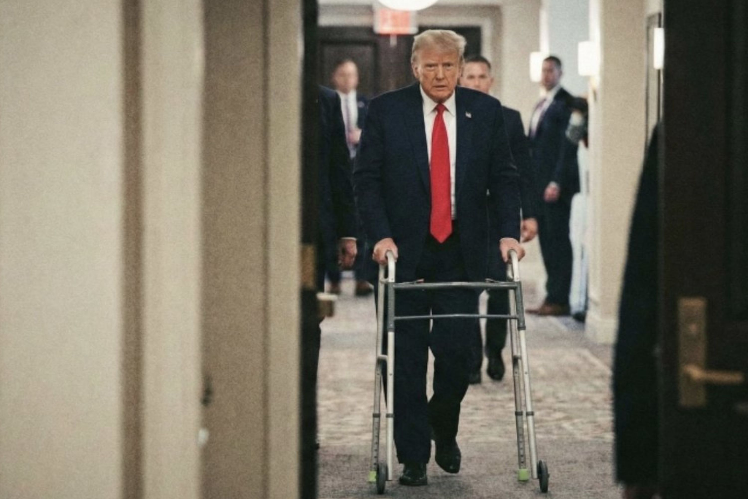 Is photo of Donald Trump using a walker real? What to know