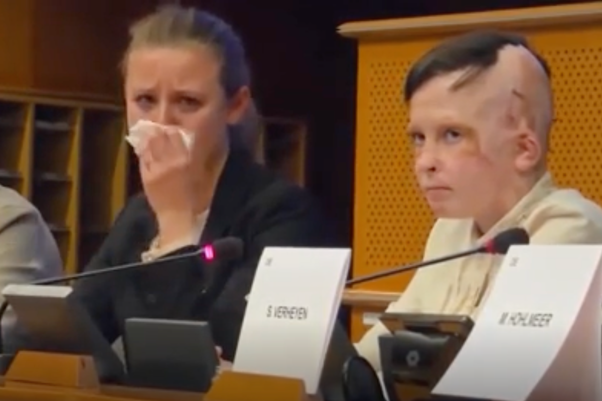 Interpreter cries as boy recalls mum’s death in Russian strike