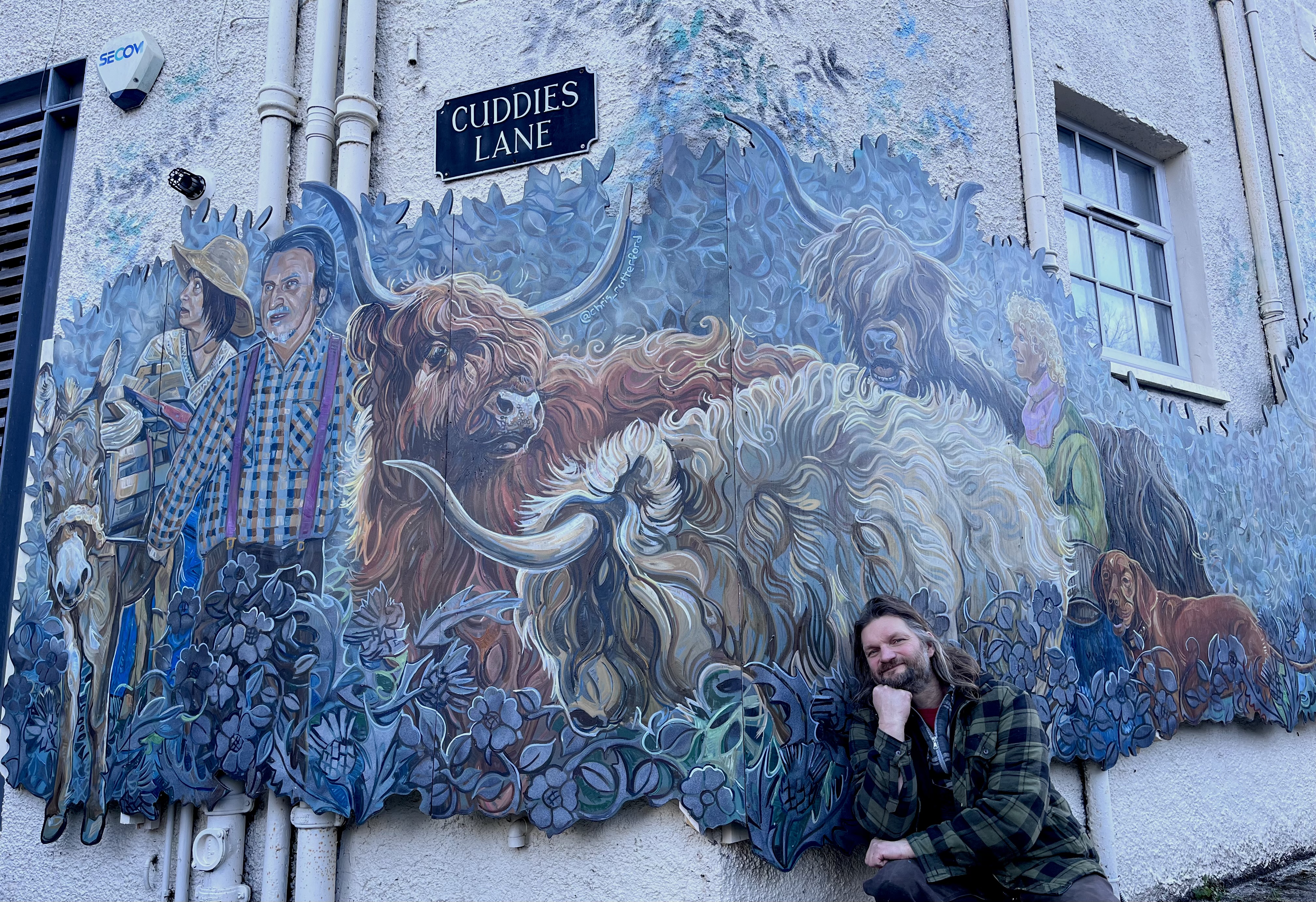 Edinburgh's Colinton Village gets new section of mural by Chris ...