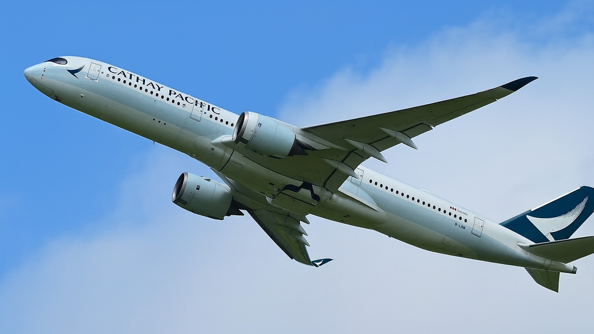 Cathay Pacific plane taking off