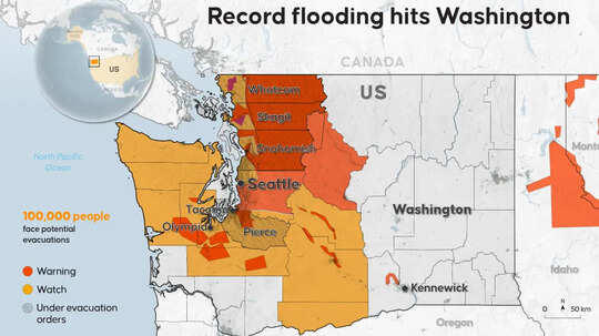 Washington flood map: Skagit County orders evacuation in Burlington as ...