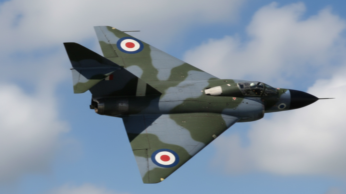 11,000 lb thrust: Javelin outran the hunter at 40,000 ft