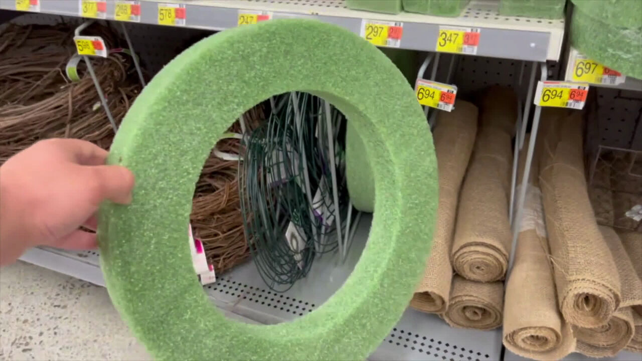 Dollar Tree beach inspired wreath