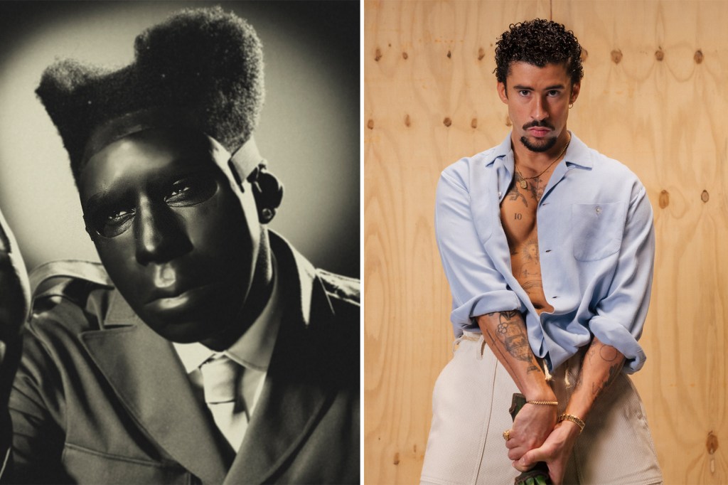 Four of the five 2026 Grammy nominees for best album cover are the ...