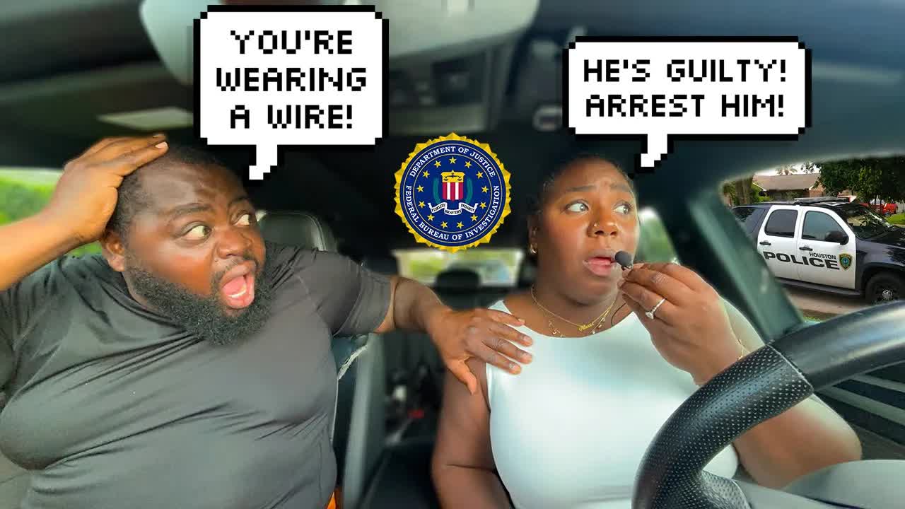 Wearing a wire from the feds to snitch on my husband prank *he snapped*