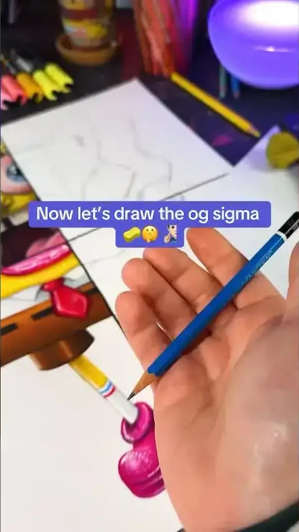 Drawing SpongeBob in 4 styles (Mad Rizz Sigma)