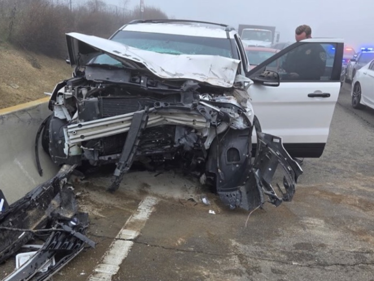 SigAlert issued after 7-vehicle crash, pedestrian injured in dense fog