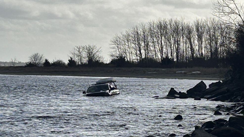 Man rescued after driving car into water in Portsmouth