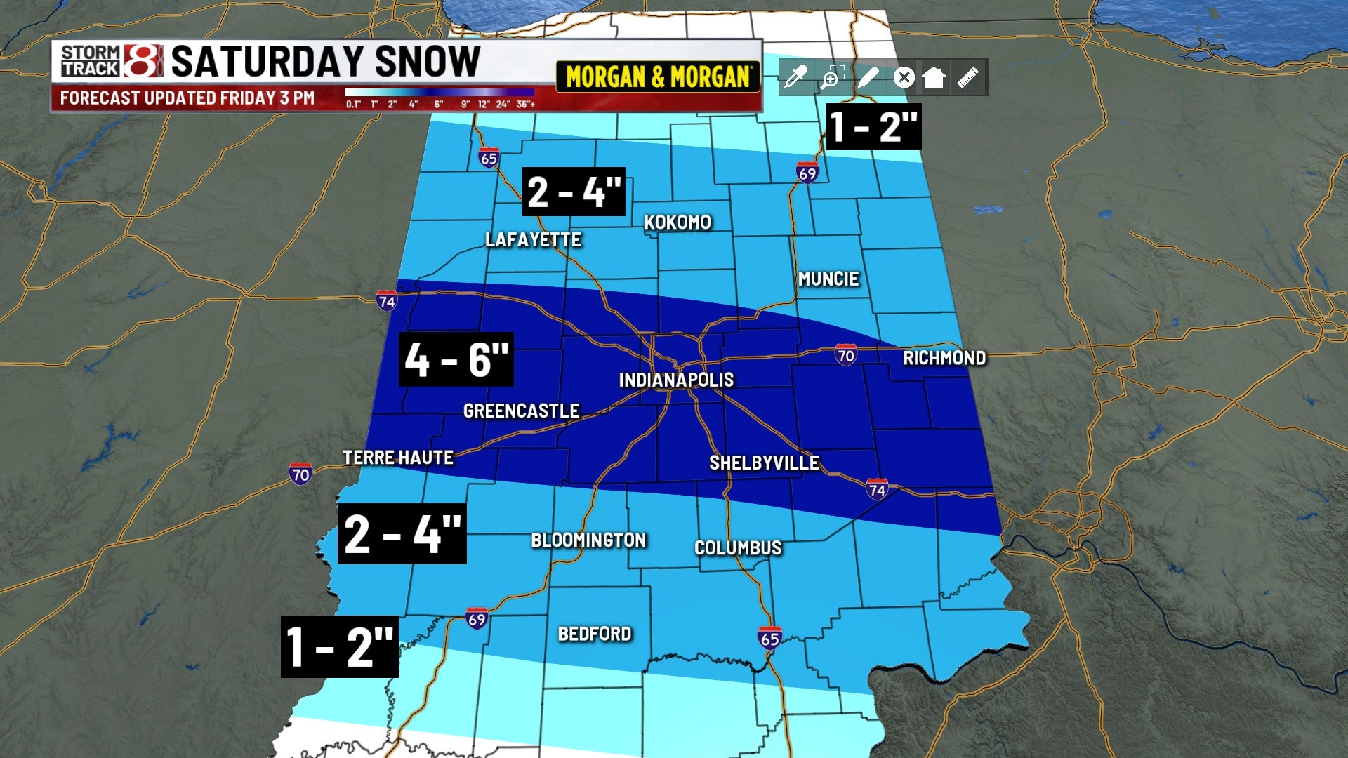 Several inches of snow possible Saturday, record cold potential Sunday ...