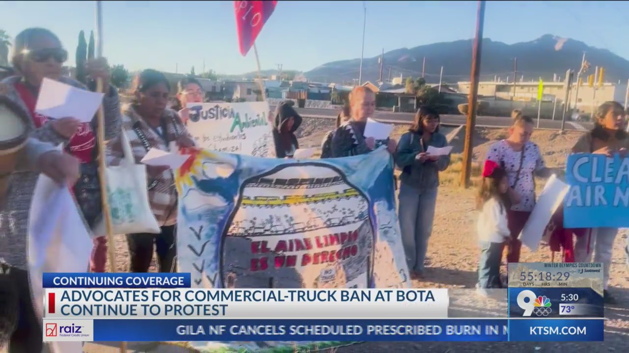 Advocates for commercial truck ban rally