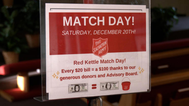 Salvation Army hopes special 'match day' boosts Red Kettle donations