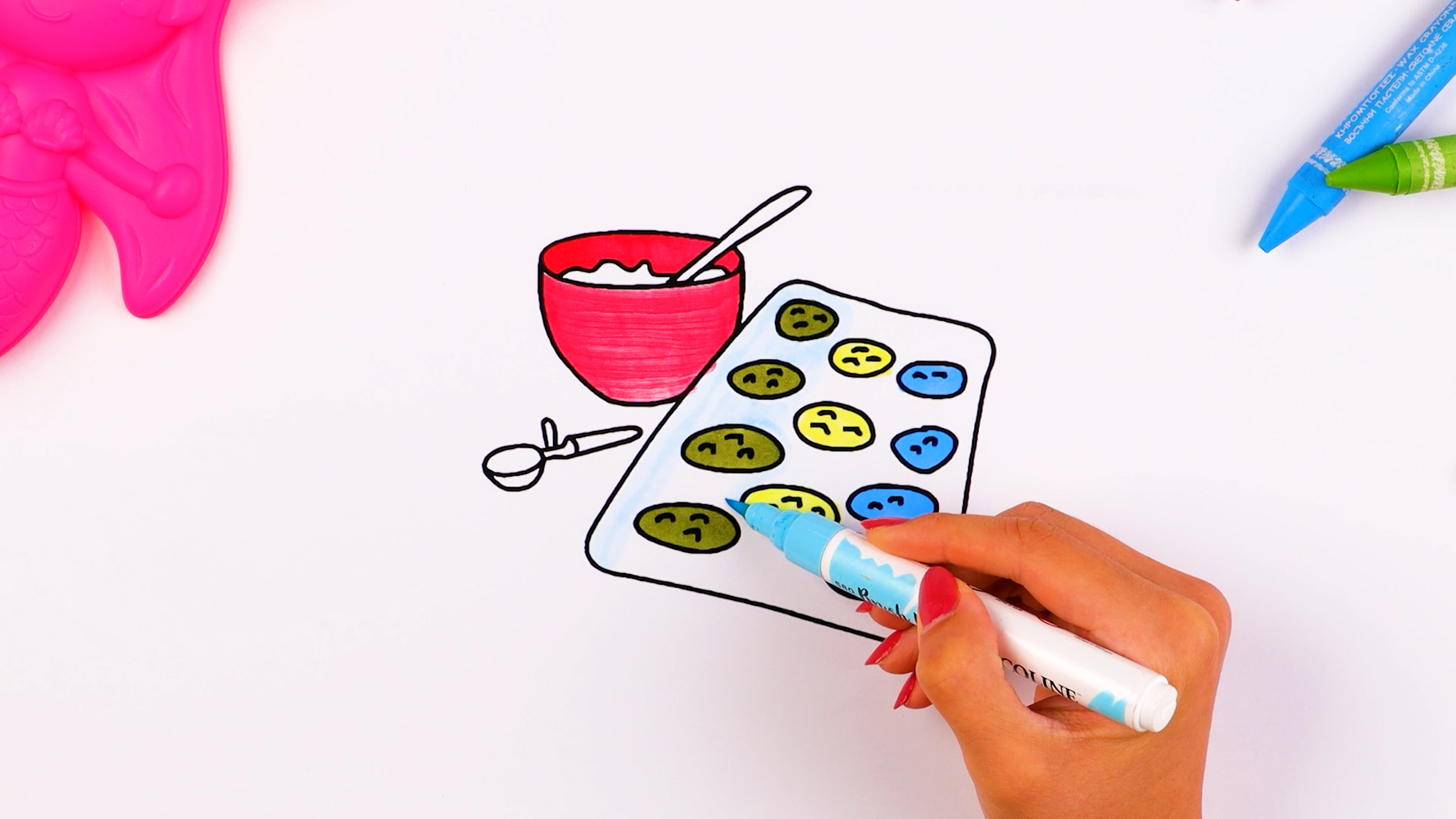 Colorful drawing fun to explore and learn colors
