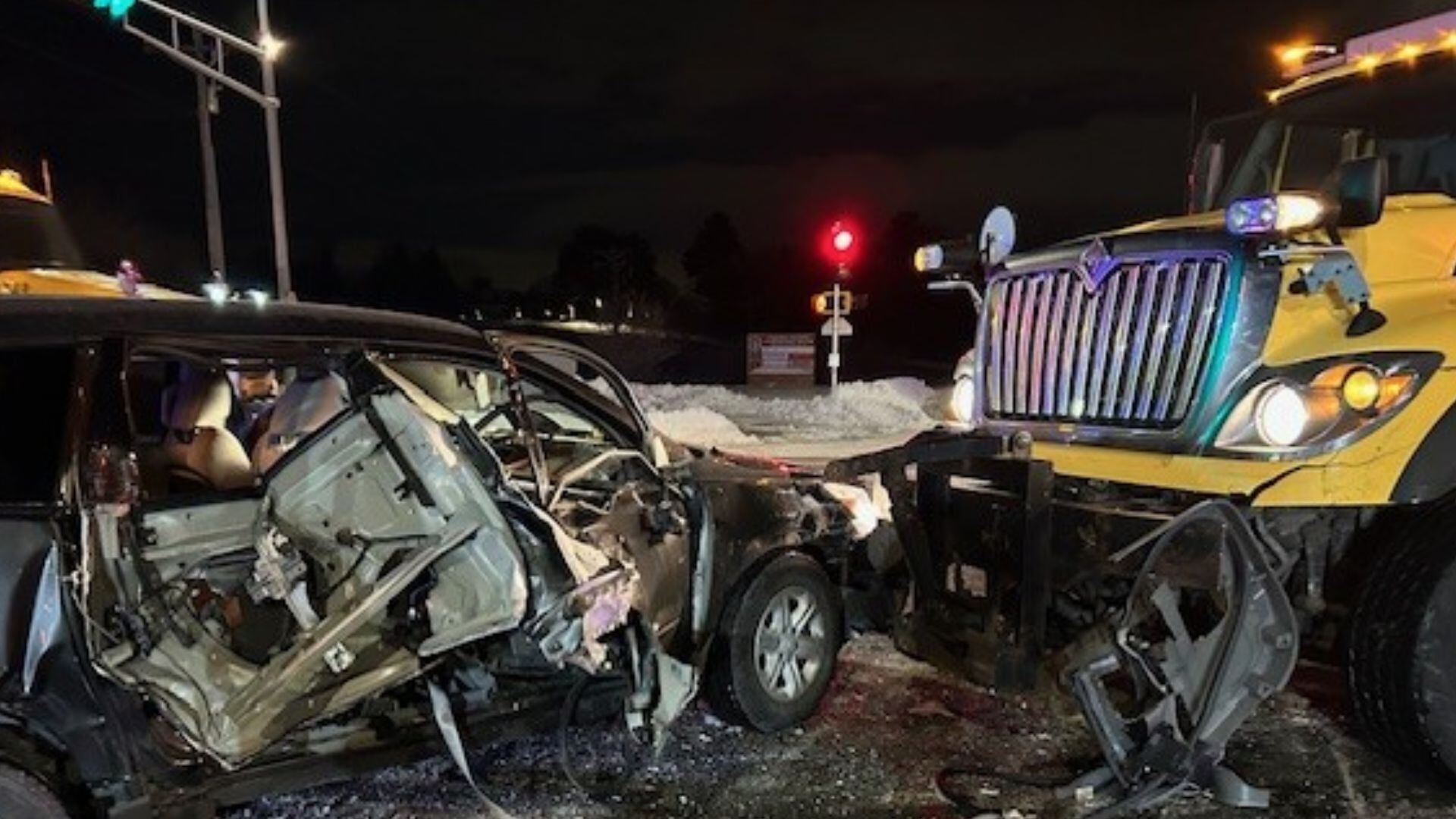 Hudson police issue safety reminder after vehicle, snowplow collide