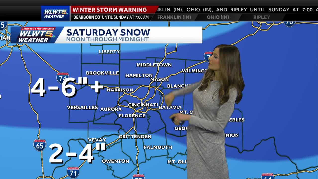 Winter storm warning issued for Saturday; 4-6 inches of snow possible