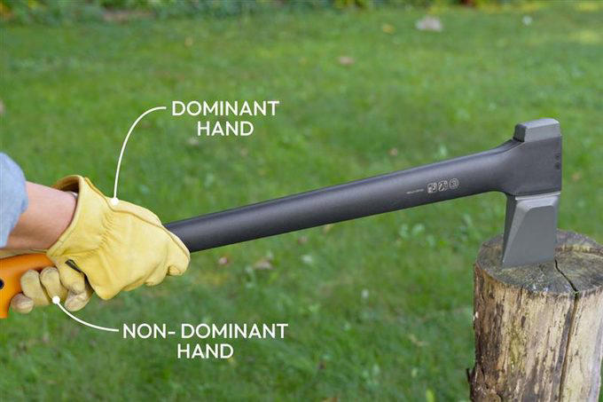 The secret to splitting wood with an axe safely