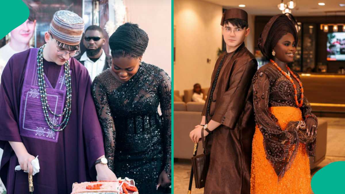 Lady marries young white man, names dating site where they met