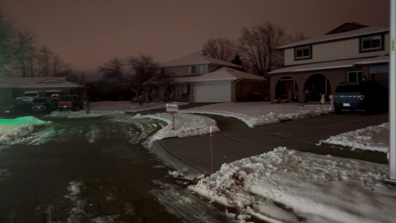 Power's out except for Christmas lights