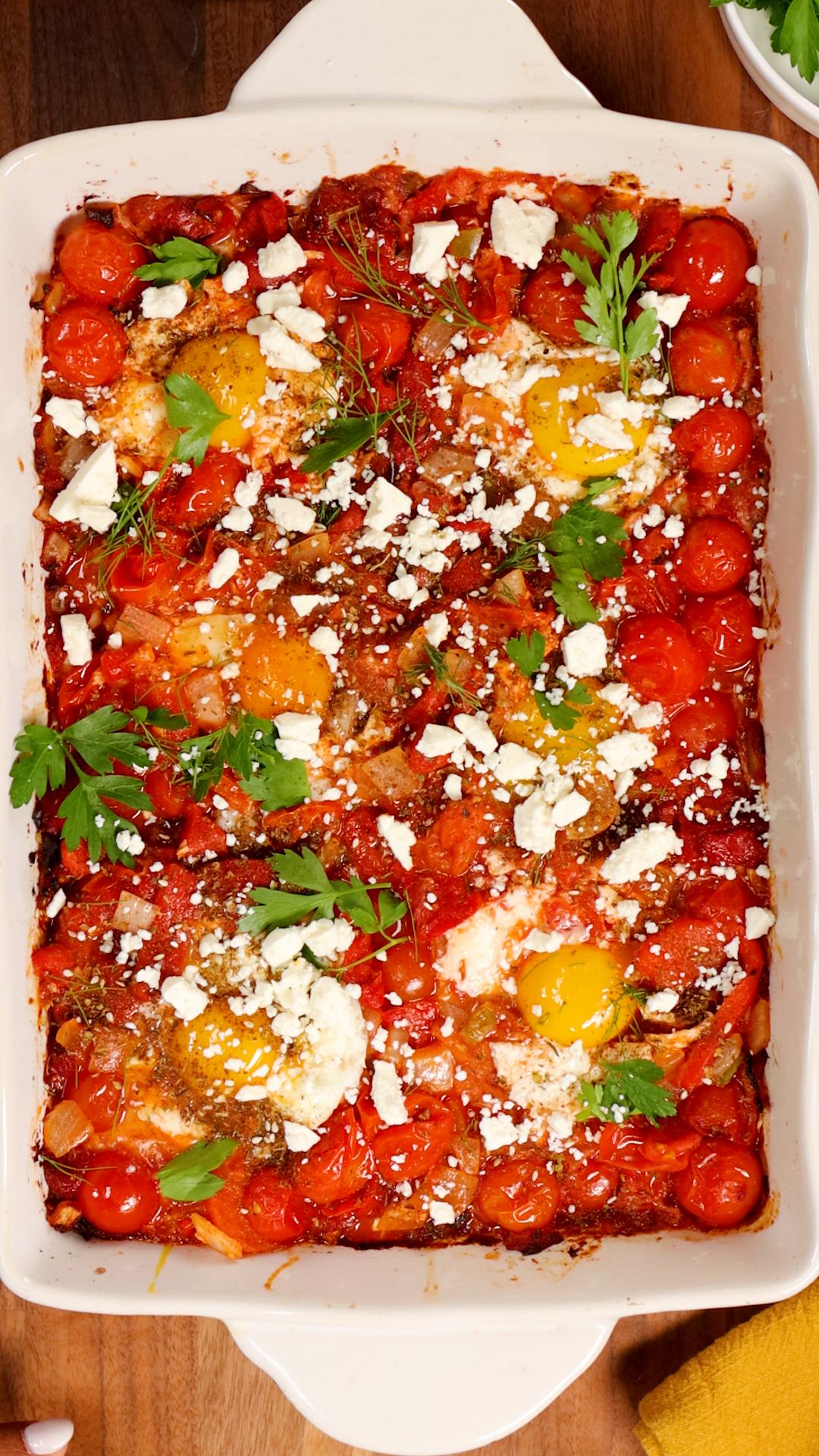 Oven baked shakshuka