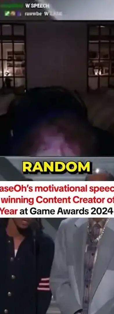Caseoh's motivational speech after winning "Content Creator of the Year ...