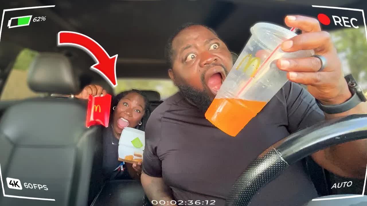 Hiding in the trunk then eating my husband's food 😱 hilarious