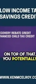 Lower income tax strategies: refundable credits