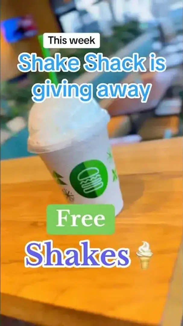 Shake Shack is giving away free shakes with promo code