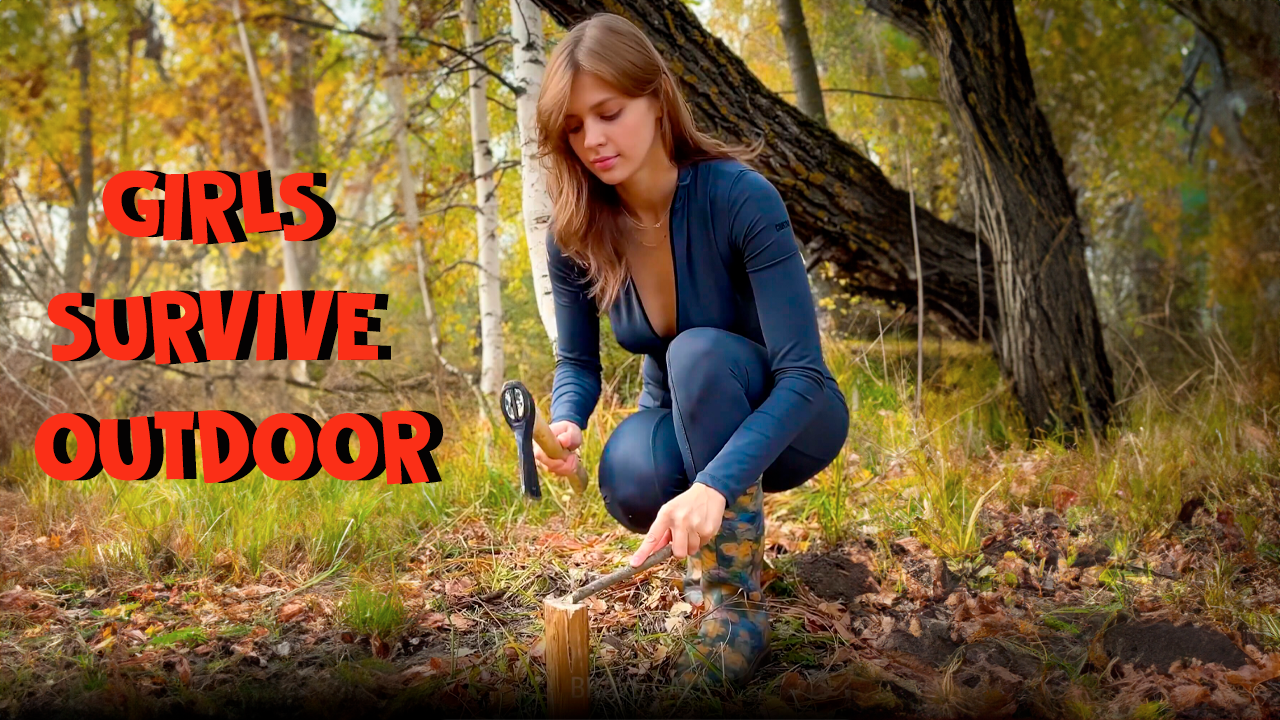 Survival skills: Stunning woman thrives in nature! #outdoors #survivor #diy